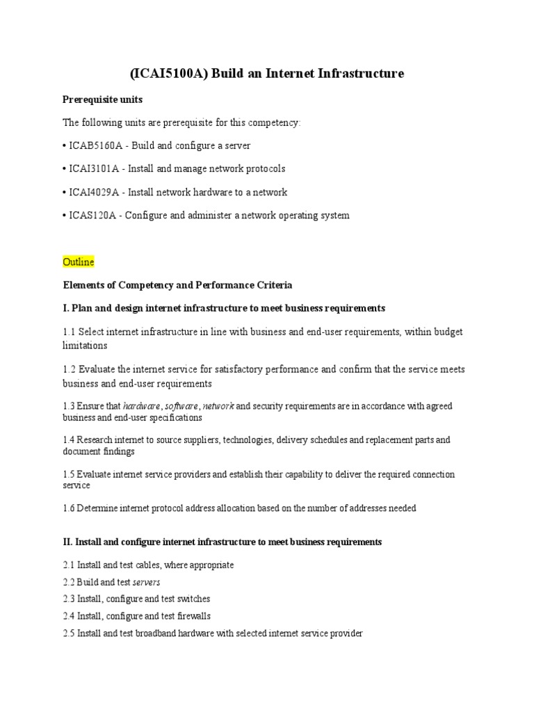 Build Internet Infrastructure | PDF | Network Switch | Computer Network