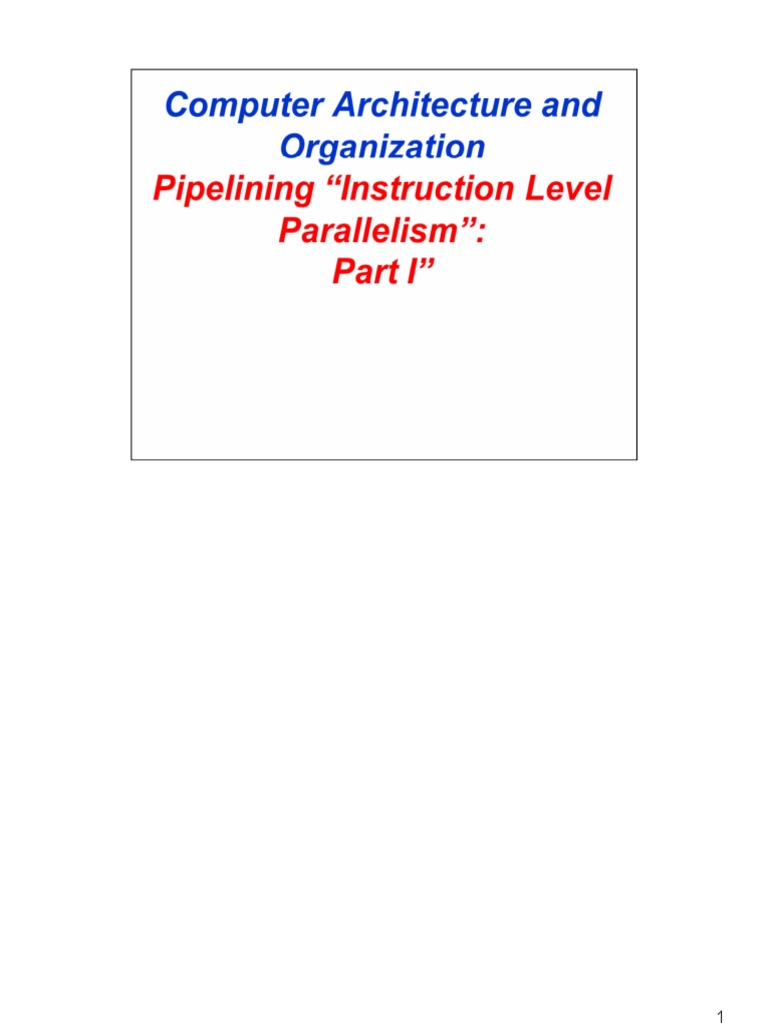 Pipelining - Computer Architecture and Organization | PDF | Computer Architecture | Central ...