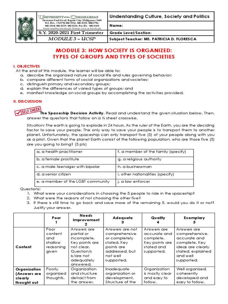 Types of Societies and Social Groups | PDF | Society | Social Group