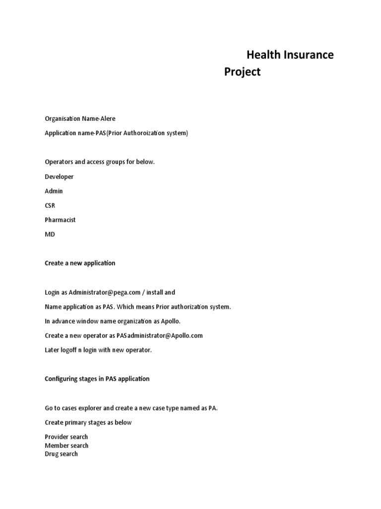 Health Insurance Project Requirement | PDF | Computing | Computer ...