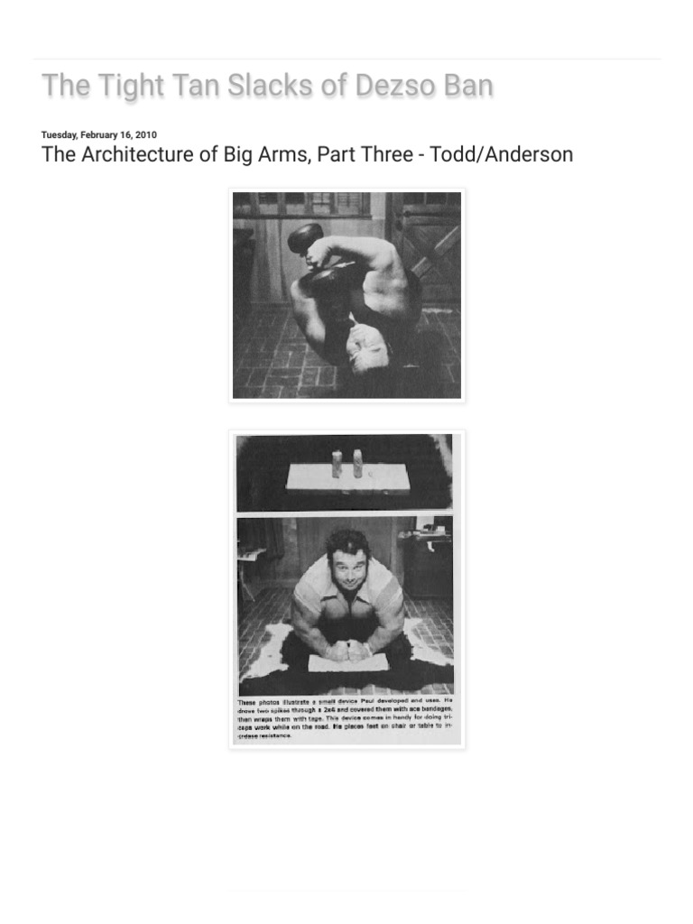 The Tight Tan Slacks of Dezso Ban - The Architecture of Big Arms, Part ...