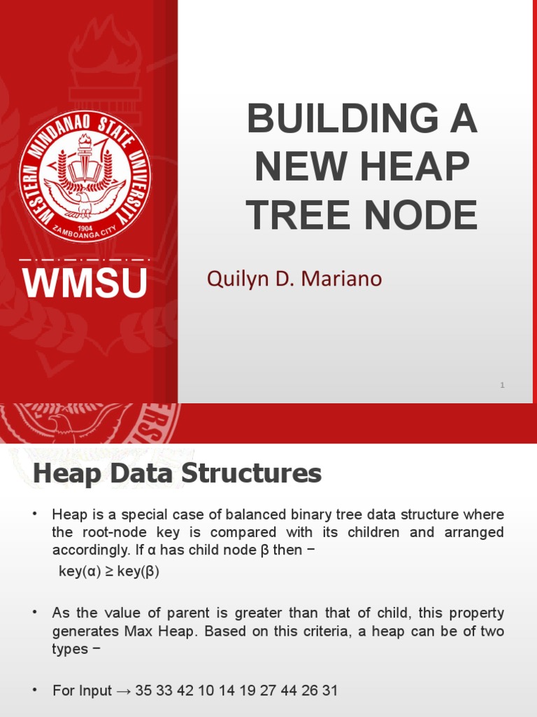 Building A New Heap Tree Node | PDF | Algorithms | Theoretical Computer Science