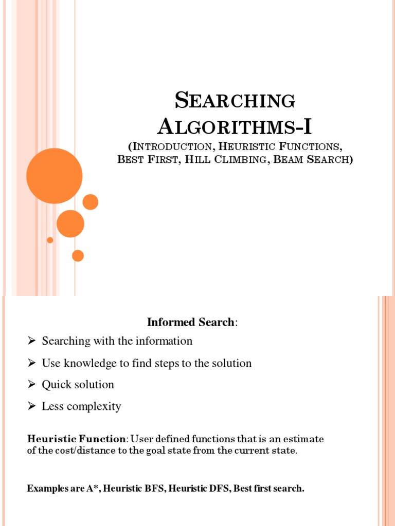 5, Informed Searching Algorithms-I | PDF | Mathematical Analysis | Algorithms And Data Structures