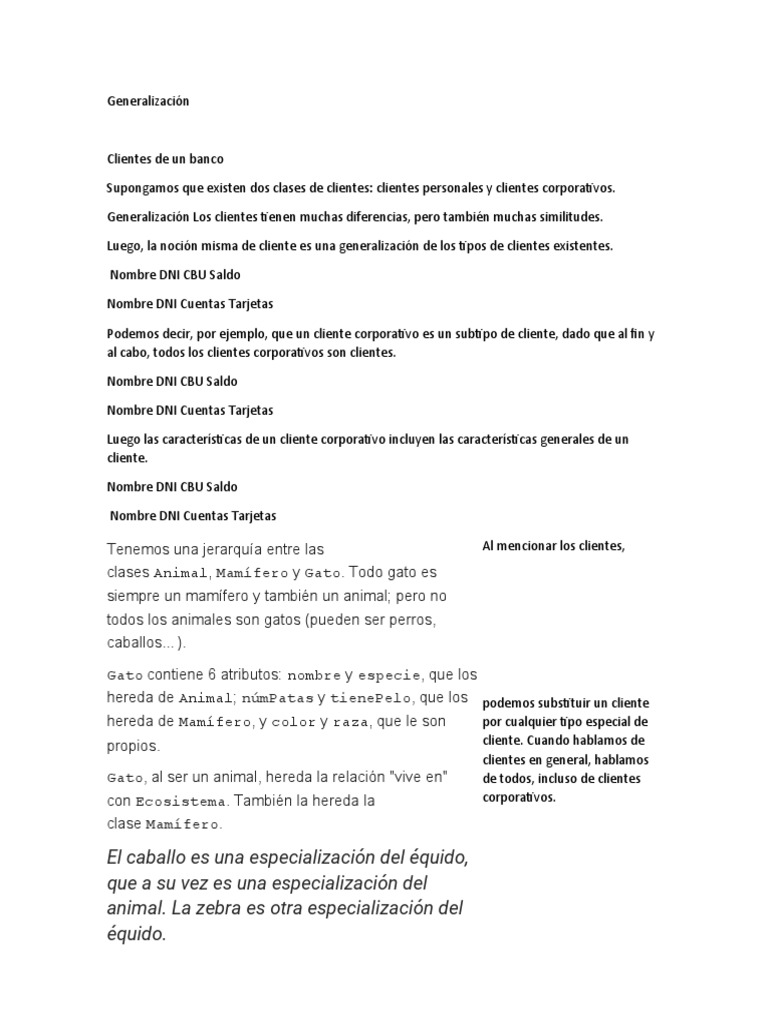 Generalización | PDF