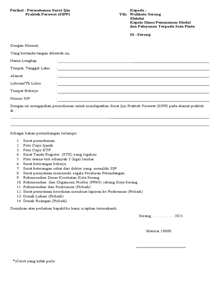 Formulir P Sipp | PDF