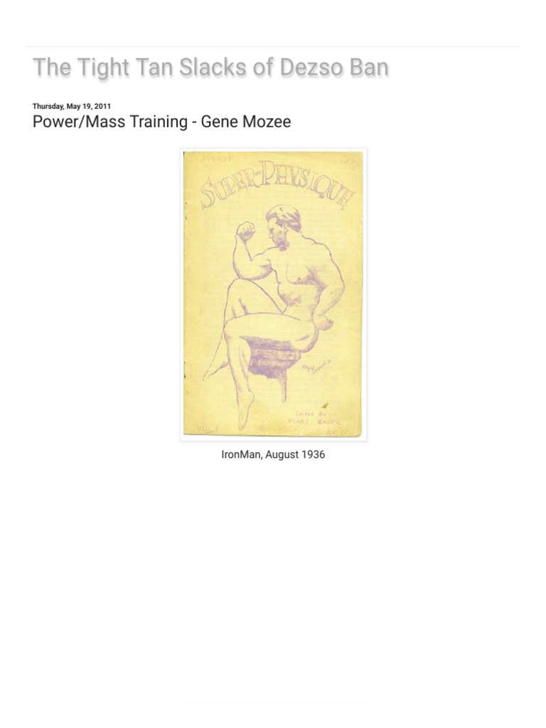 The Tight Tan Slacks of Dezso Ban - Power - Mass Training - Gene Mozee ...