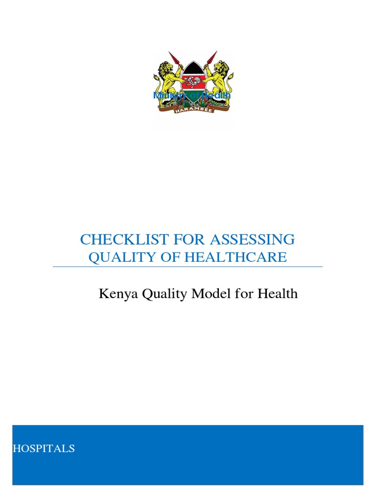KQMH Hospital Checklist For Assessing Quality of Care Guide | PDF | Health Care | Patient
