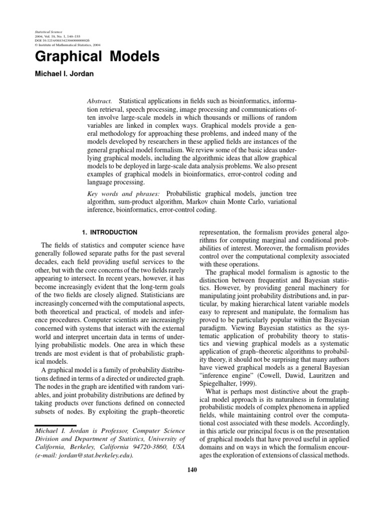 Graphical Models: Michael I. Jordan | PDF | Phylogenetic Tree ...