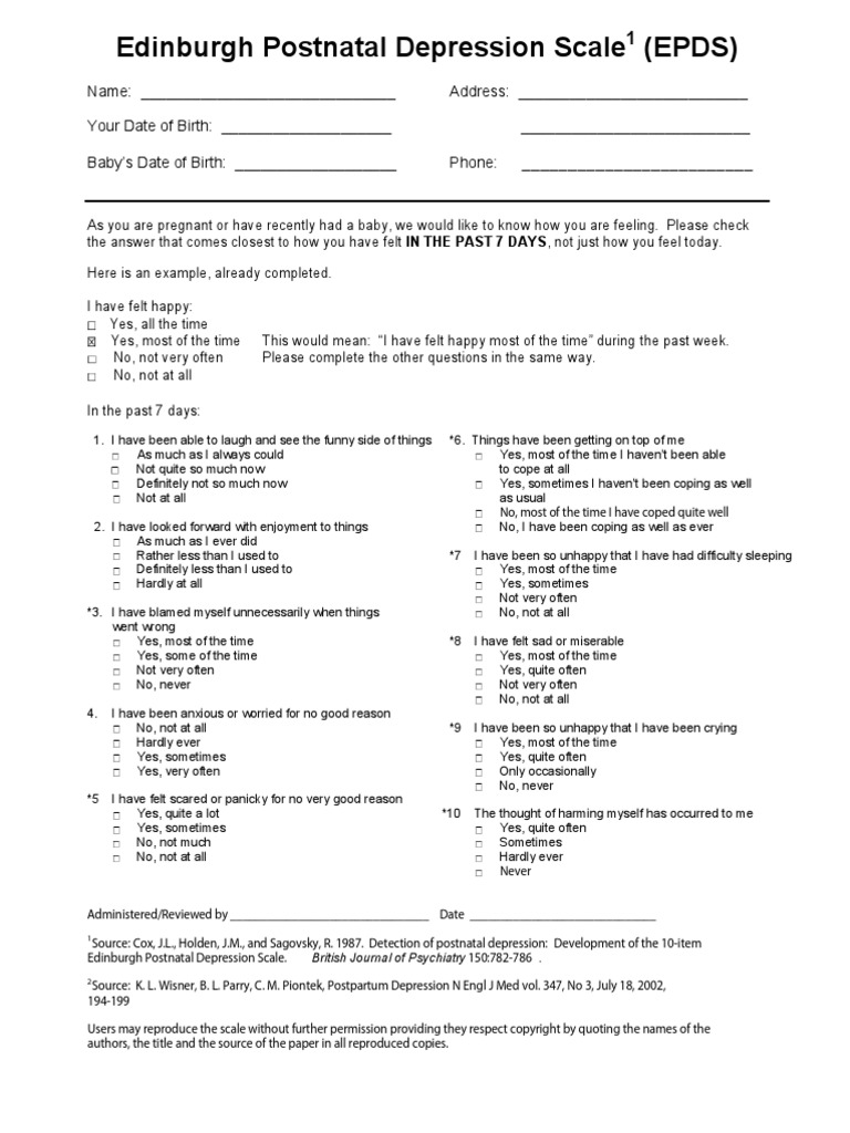 Edinburgh Scale | PDF | Postpartum Depression | Positive Psychology