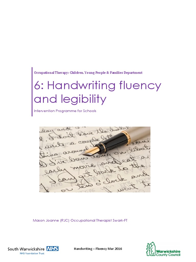 6 Handwriting Fluency and Legibility | PDF | Hand | Writing