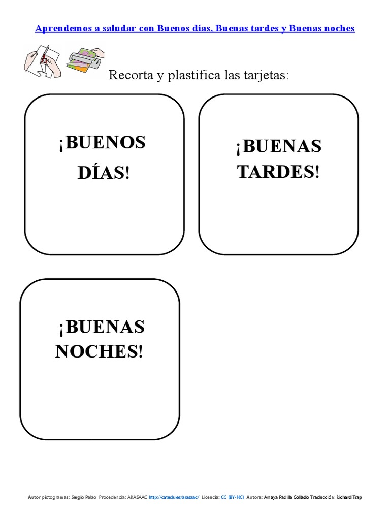 ES Saludar Buenos Dias Tardes Noches | PDF