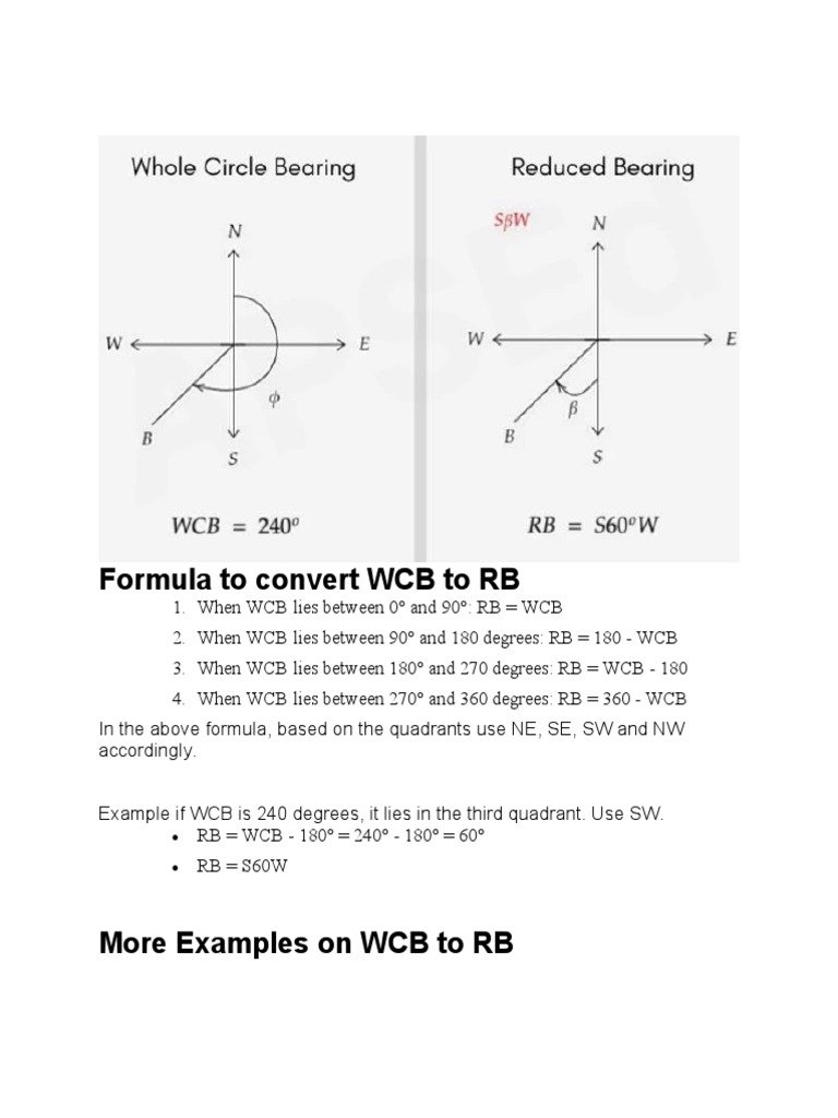 Formula To Convert WCB To RB | PDF