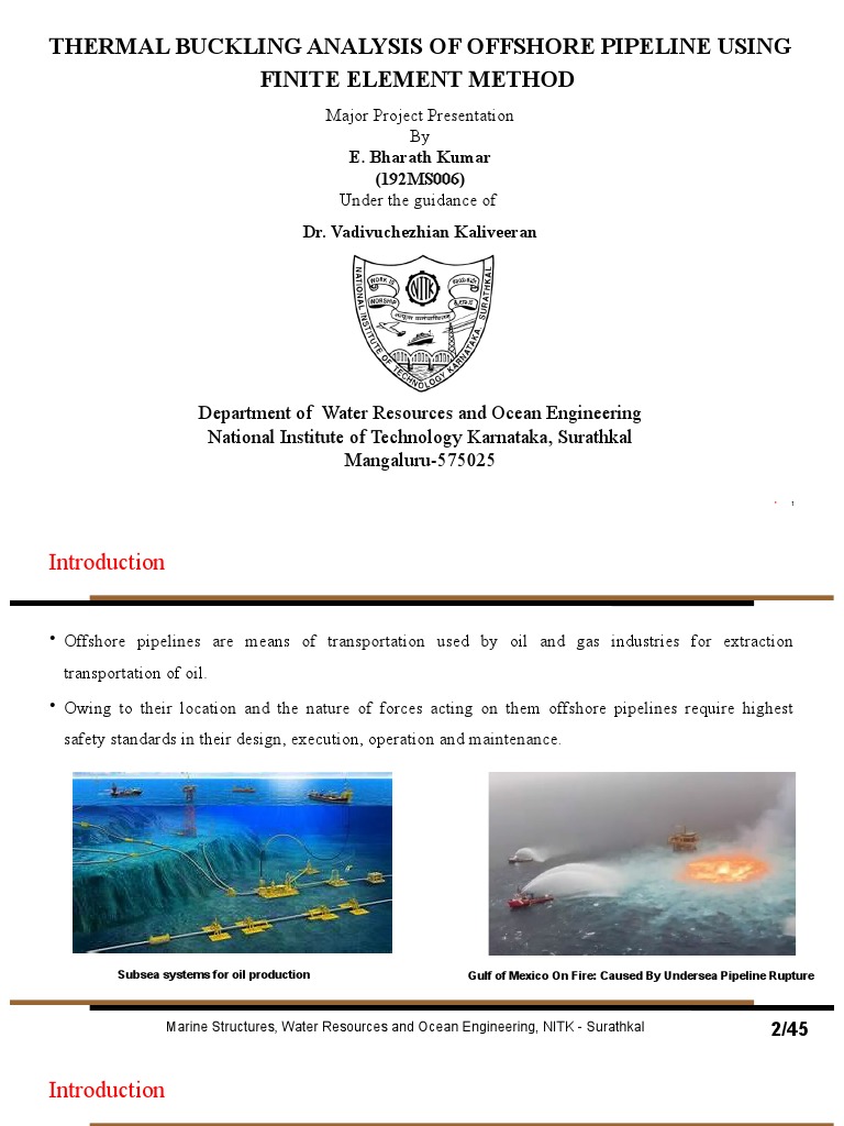 Thermal Buckling Analysis of Offshore Pipeline Using Finite Element Method | PDF | Buckling ...