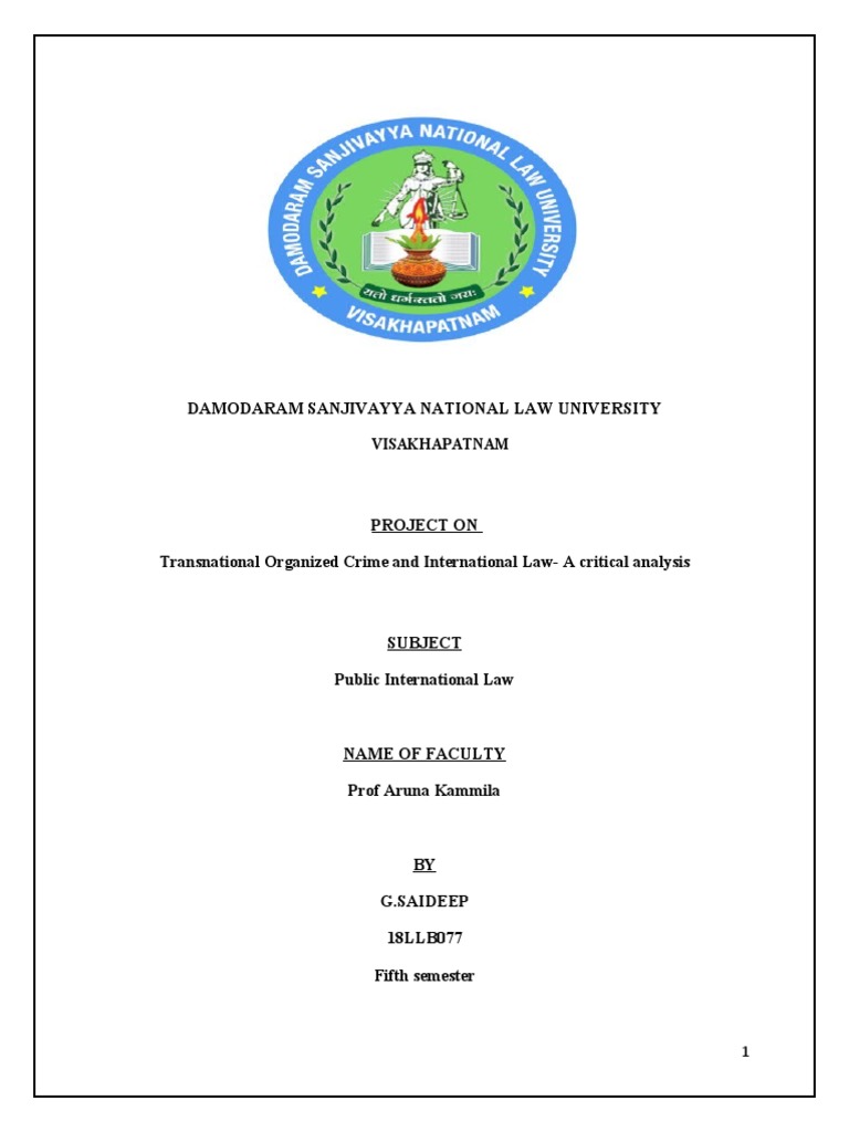 18llb077, Pil Project | PDF | Organized Crime | International Criminal ...