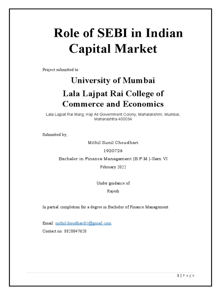 Blackbook Project 1920728 | PDF | Securities (Finance) | Stocks