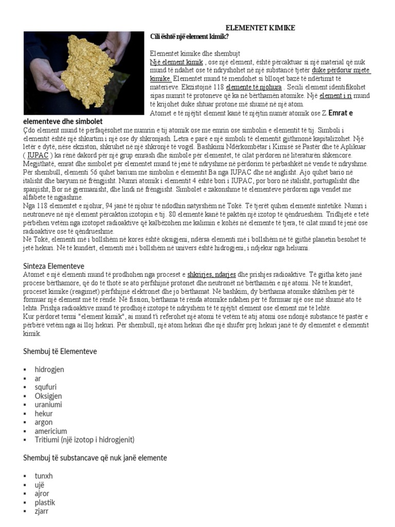Elementet Kimike | PDF