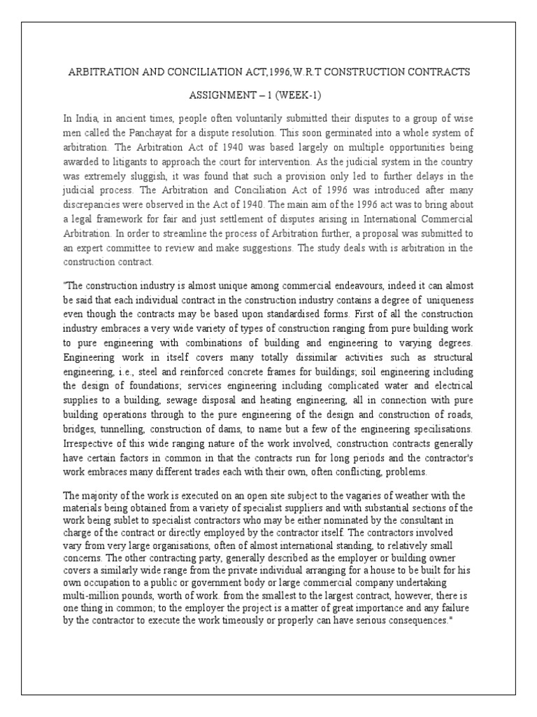 Article Arbitration Assignment | PDF | Contractual Term | Arbitration