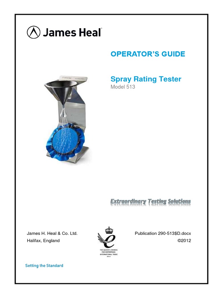 Spray Rating Tester | PDF | Manufactured Goods
