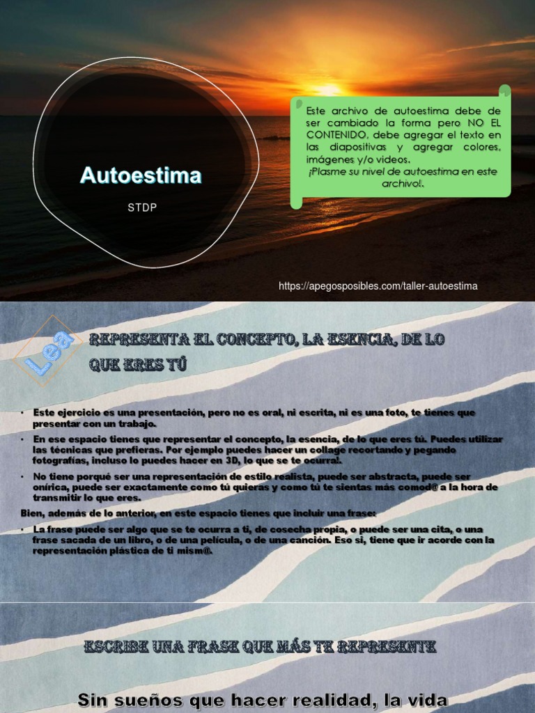 Ejercicios para Mejorar la Autoestima | PDF