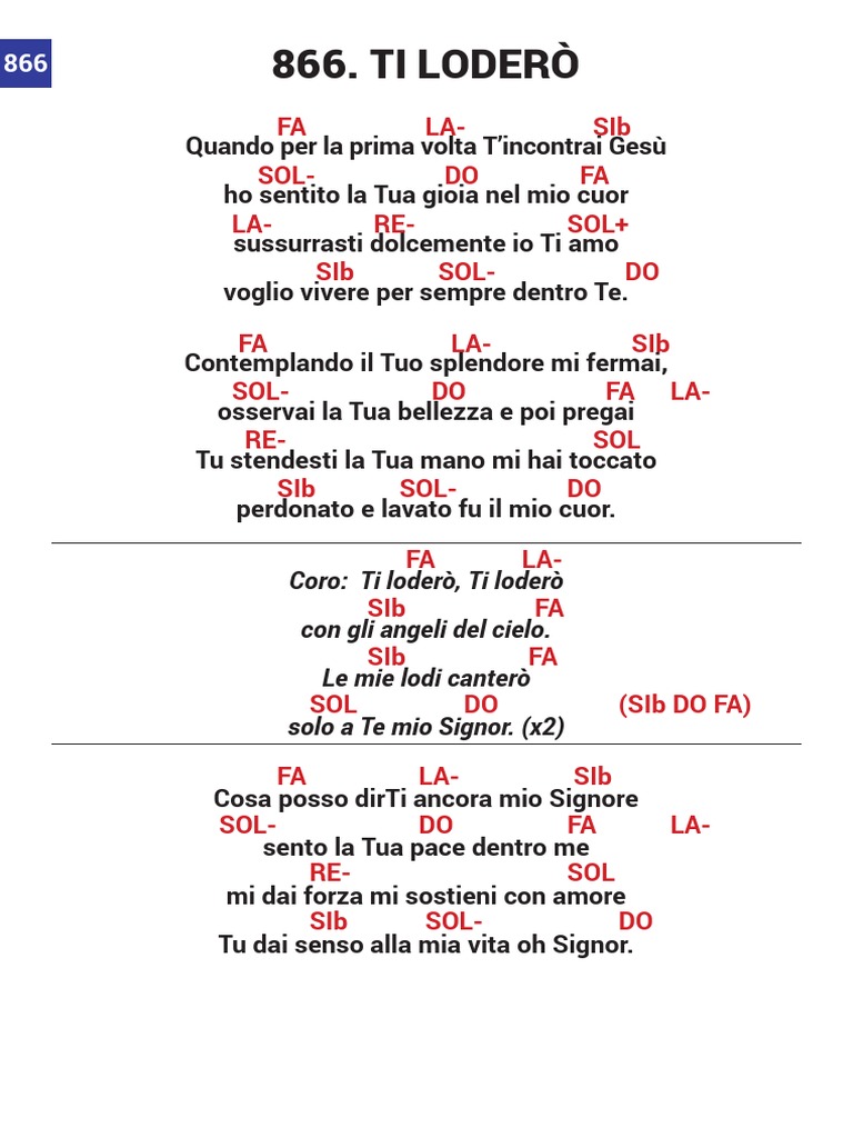 866 Ti Loderò | PDF