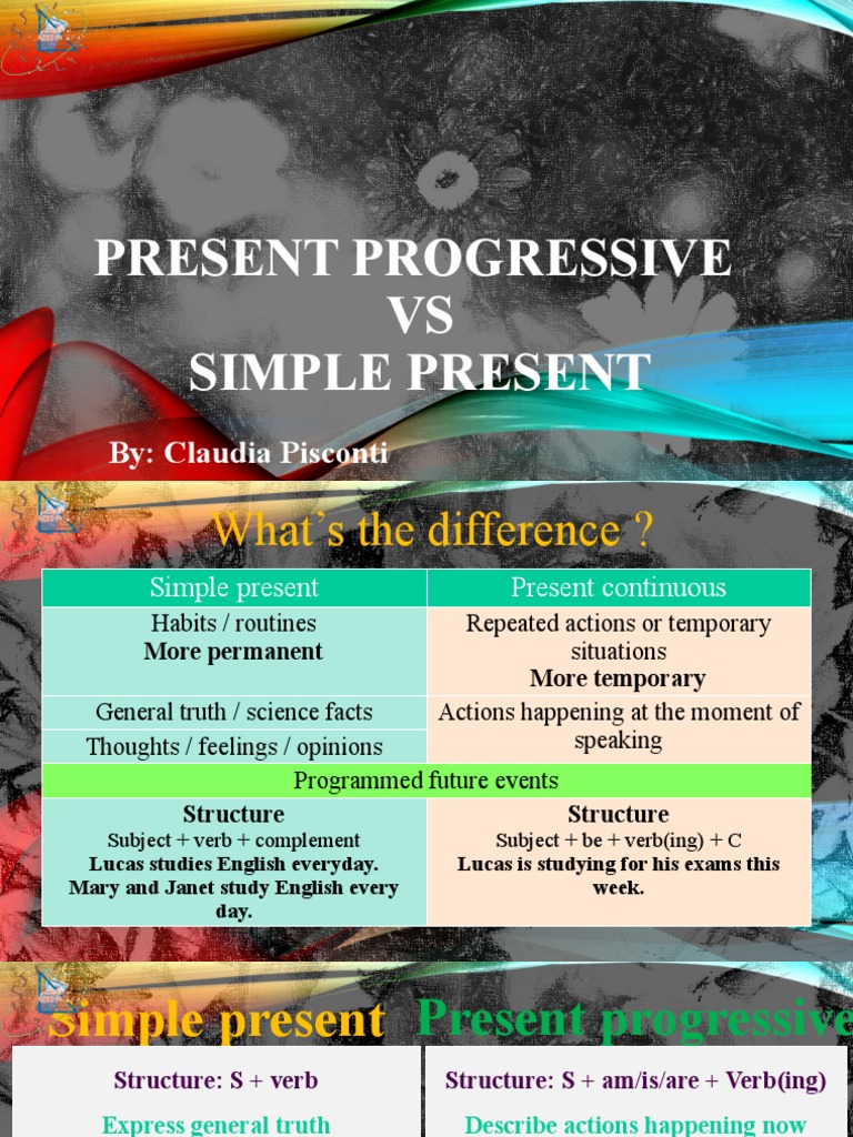 Lesson 14 - Present Progressive Vs Simple Present | PDF
