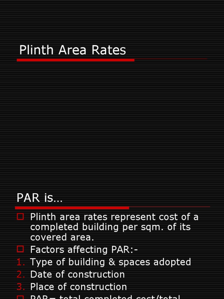 Plinth Area Rates1 | PDF | Specification (Technical Standard ...