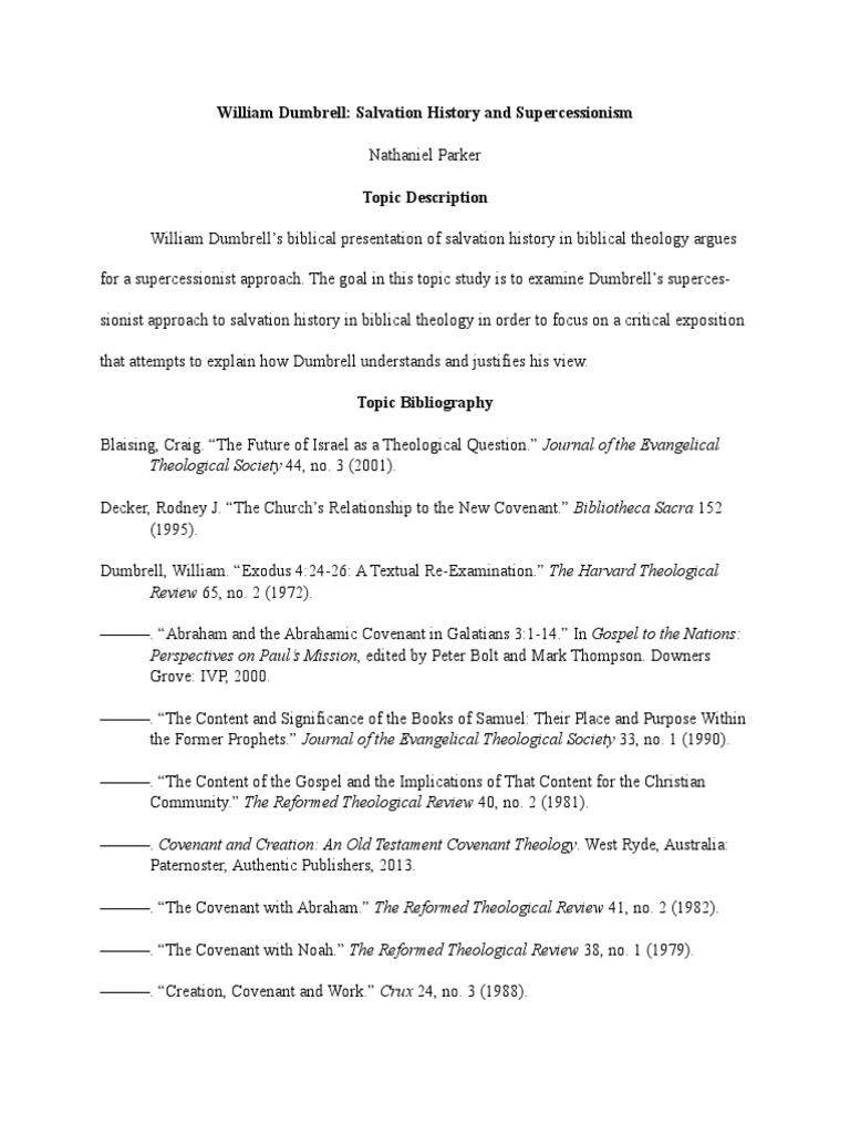 Dumbrell Topic Bibliography | PDF | Social Science | Religion ...