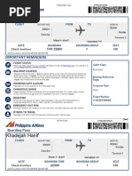 PAL Boarding Pass Sample for Flight PR 2808 | PDF | Airlines | Transport