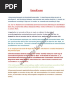 Earned Leave Surrender Application Form | PDF