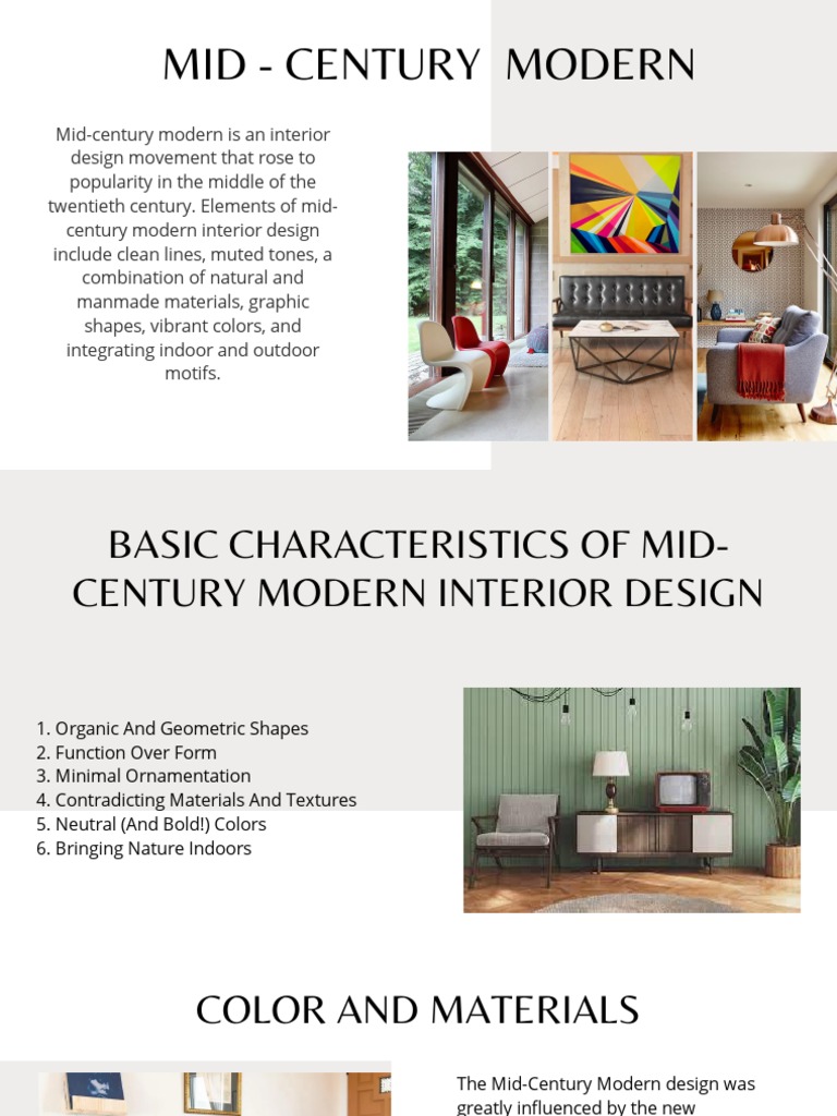 Mid Century Modern | PDF | Furniture | Interior Design