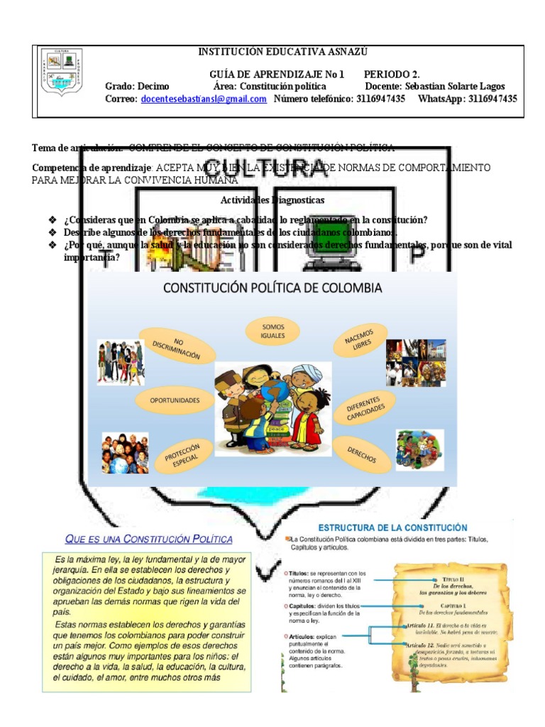 Constitucion Politica Grado Decimo | PDF | Sociedad | Consumo (economía)