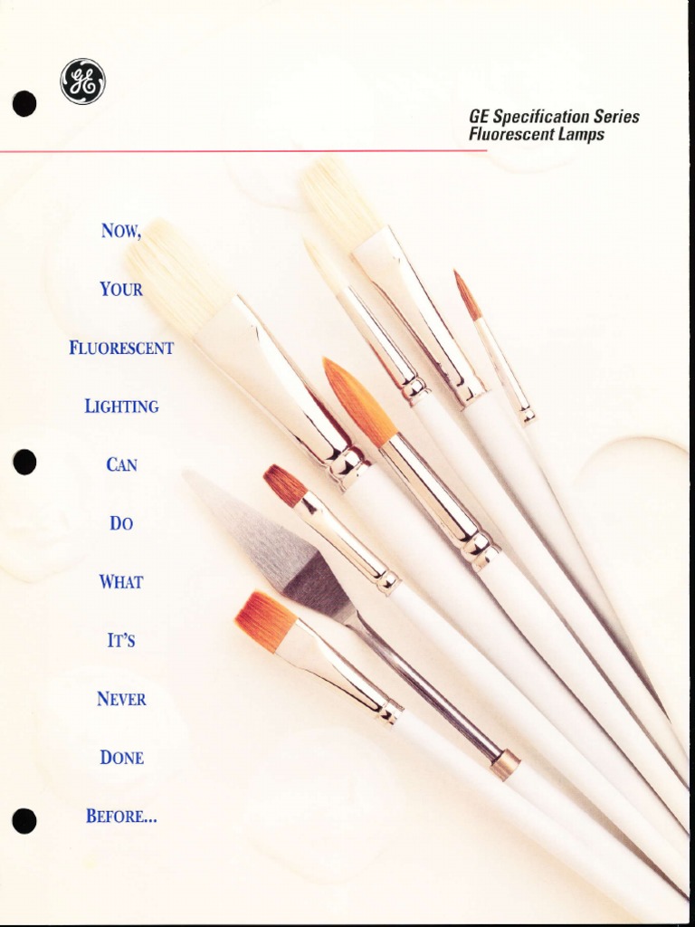 GE Fluorescent Lamps Color Efficiency | PDF | Molecular Physics ...