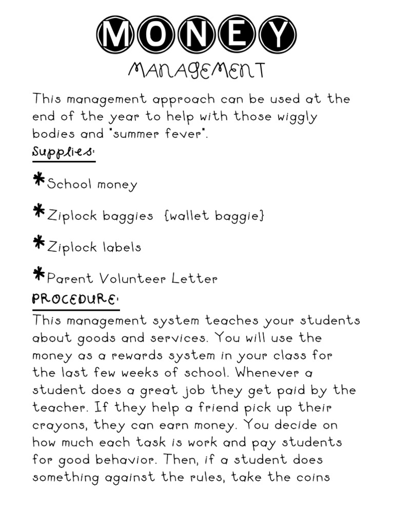 Money Management Procedure Teachers Money Free 30 day Trial Scribd