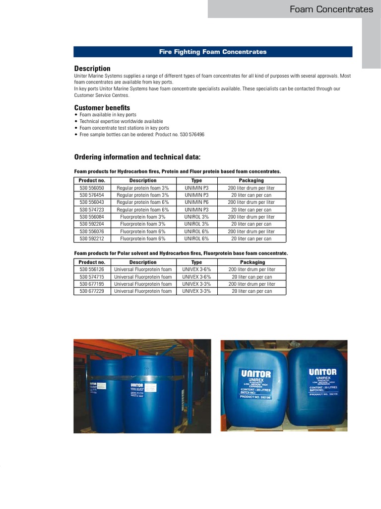 Description: Fire Fighting Foam Concentrates | PDF | Soft Matter