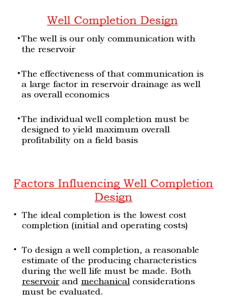 7 - Well Completion Design | PDF | Casing (Borehole) | Petroleum Reservoir