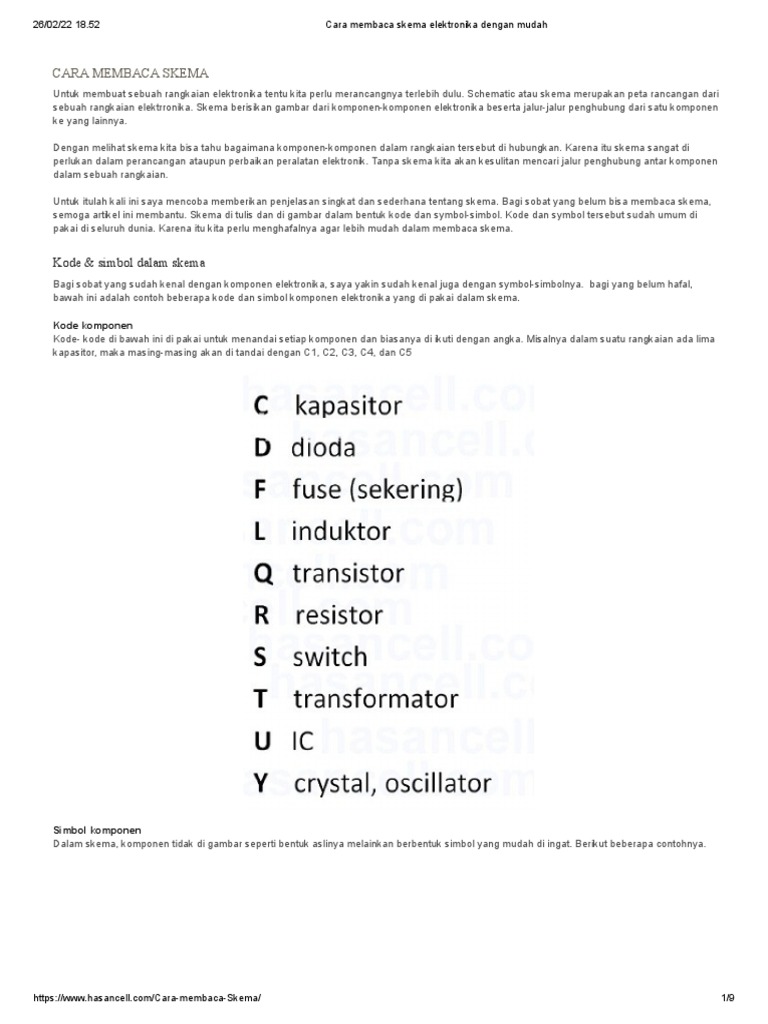 Cara Membaca Skema Elektronika Dengan Mudah | PDF