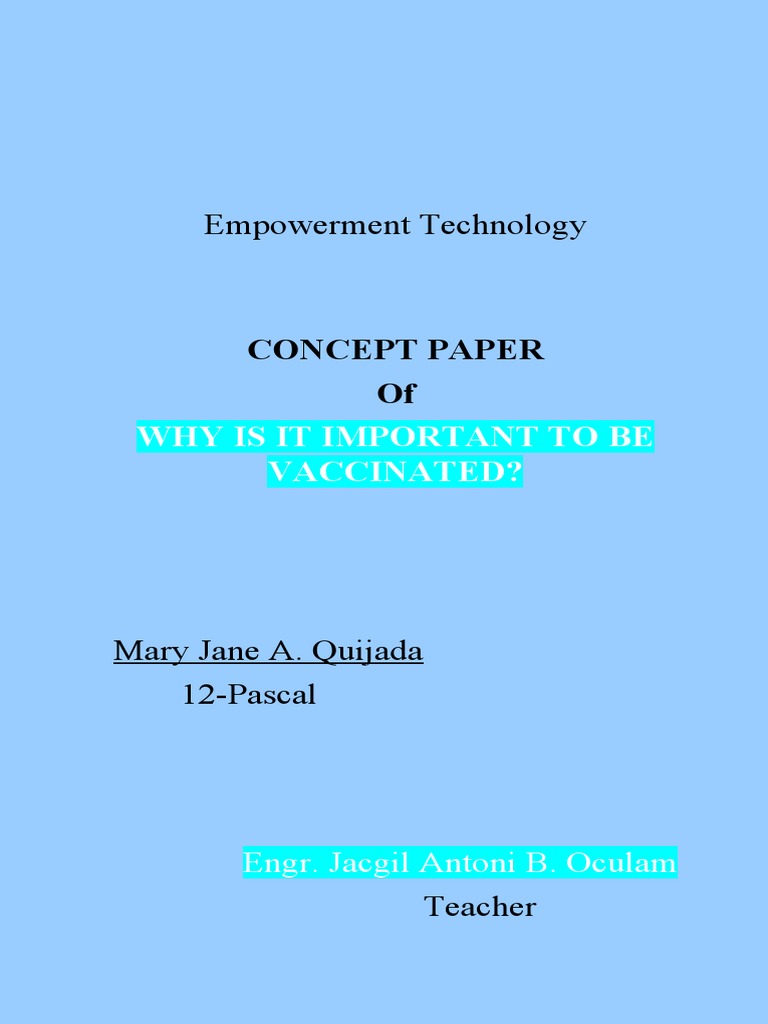 Empowerment Technology: Concept Paper of | PDF | Vaccines | Pandemic