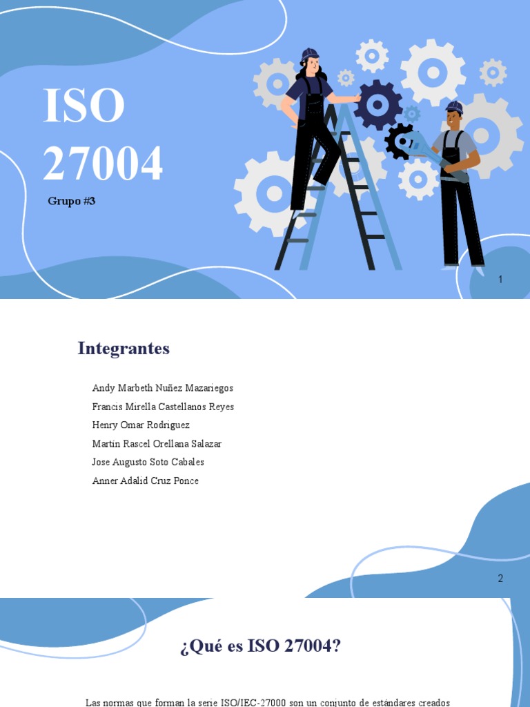Iso 27004 Presentacion | PDF | Organización internacional para la ...