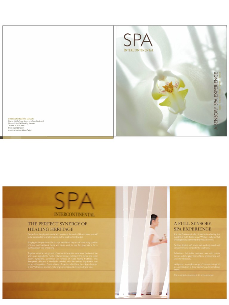 Spa InterContinental Menu 2019 | PDF
