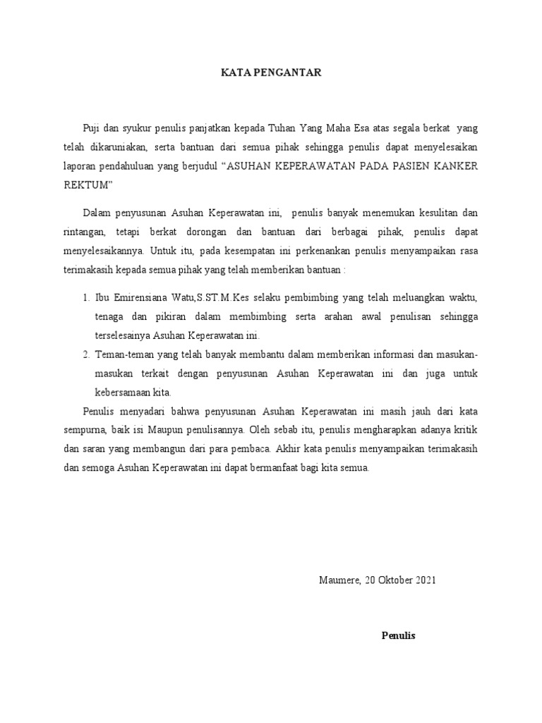 Asuhan Keperawatan Kanker Rektum | PDF