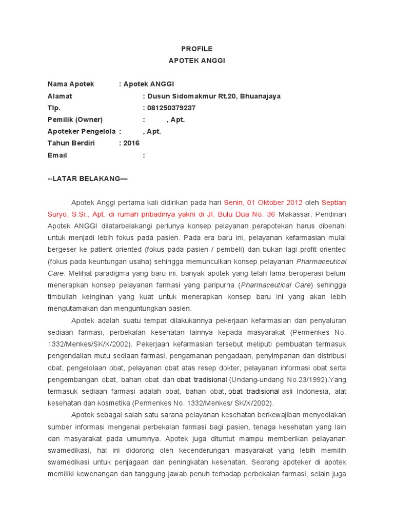 Profile Apotek | PDF