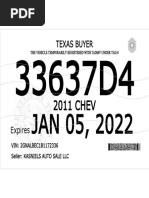 PDF Blank Printable Temporary License Plate Template | PDF | Land ...