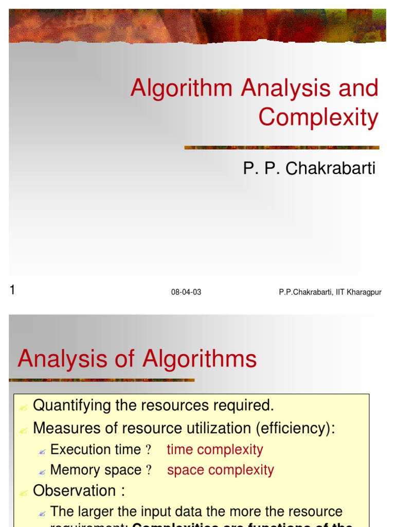 32algo Analysis And Complexity Pdf Computational Complexity Theory Theory Of Computation