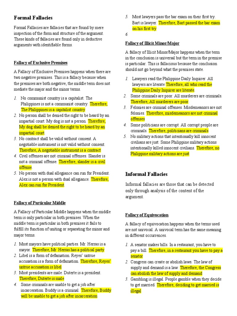 Legal Logic Fallacies - Monteras | PDF | Defamation | Fallacy