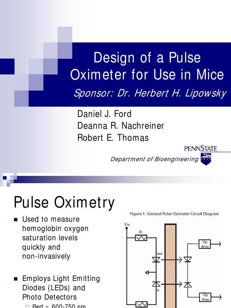 Design of A Pulse Oximeter For Use in Mice | PDF | Electrical ...