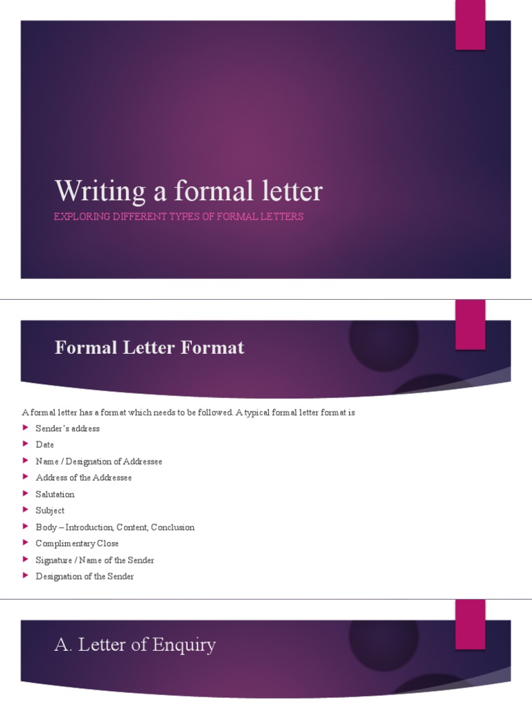 Writing A Formal Letter: Exploring Different Types of Formal Letters ...
