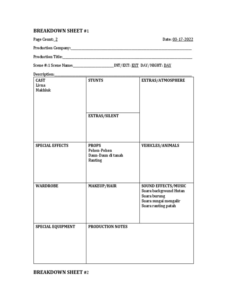 M4-Breakdown Sheet | PDF