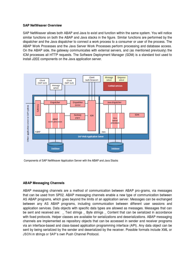 SAP NetWeaver Overview | PDF | Databases | Sql