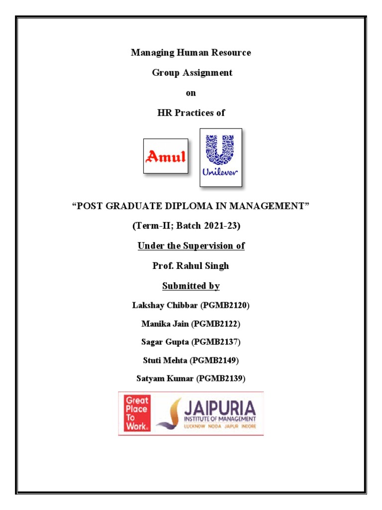 Managing Human Resource Group Assignment On HR Practices of | PDF | Recruitment | Performance ...