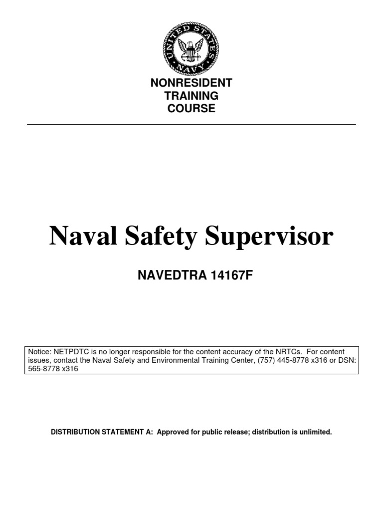 14167F | PDF | United States Navy | Occupational Safety And Health